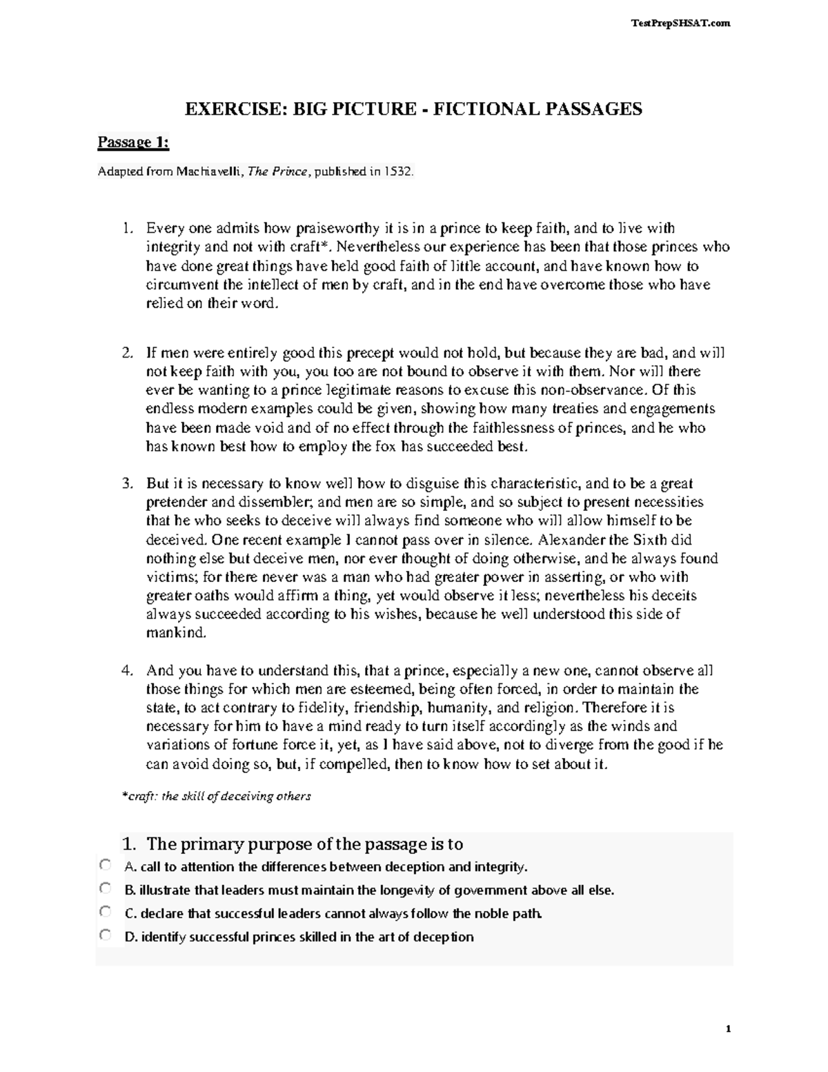 Big-Picture-Skills Fiction-Exercises - EXERCISE: BIG PICTURE ...