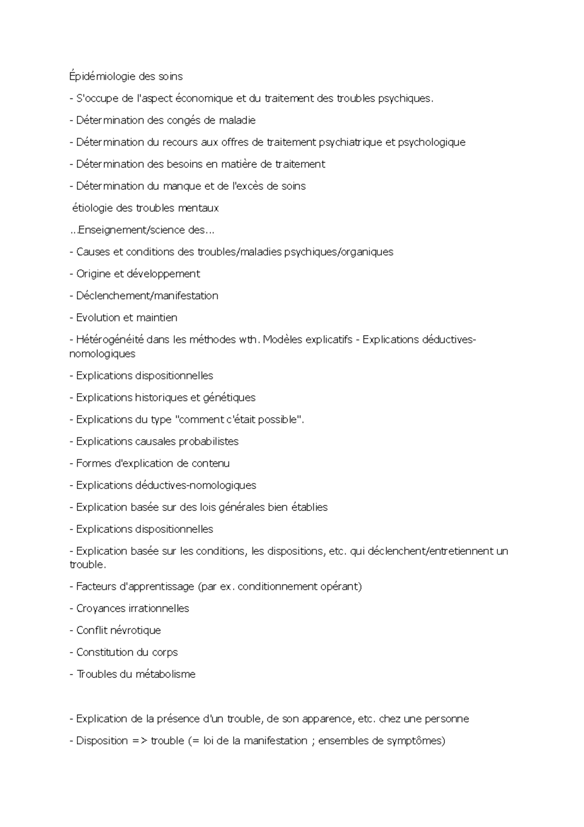 Épidémiologie+des+soins - Épidémiologie des soins S'occupe de l'aspect ...