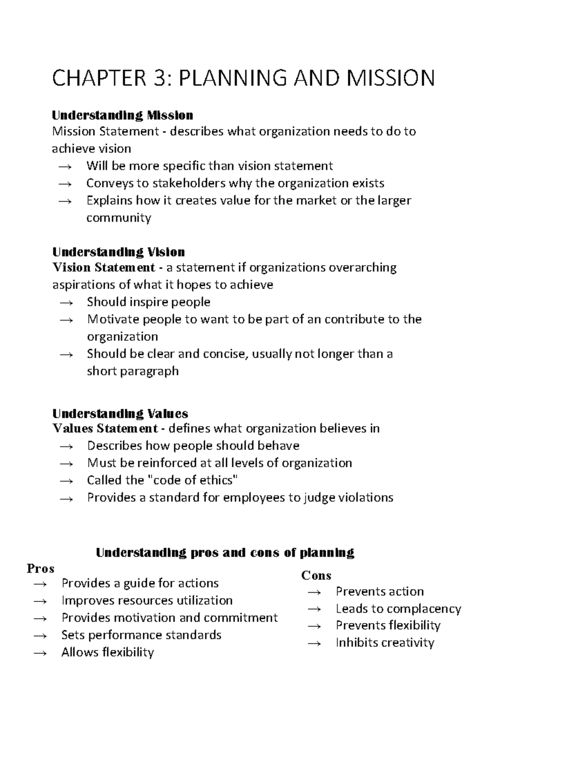 Chapter 3 - ch.3 lecture notes - Understanding Mission Mission ...