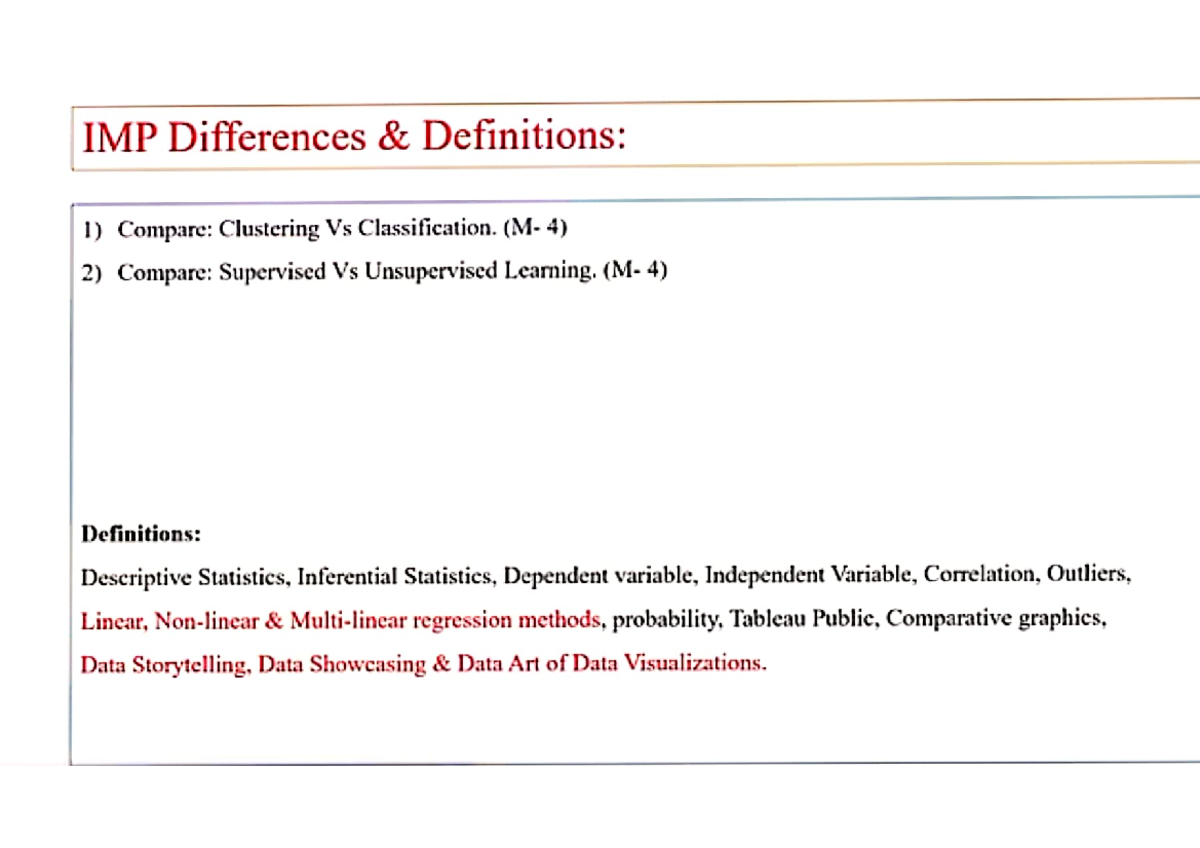 DAV imp questions - Information Technology - Studocu