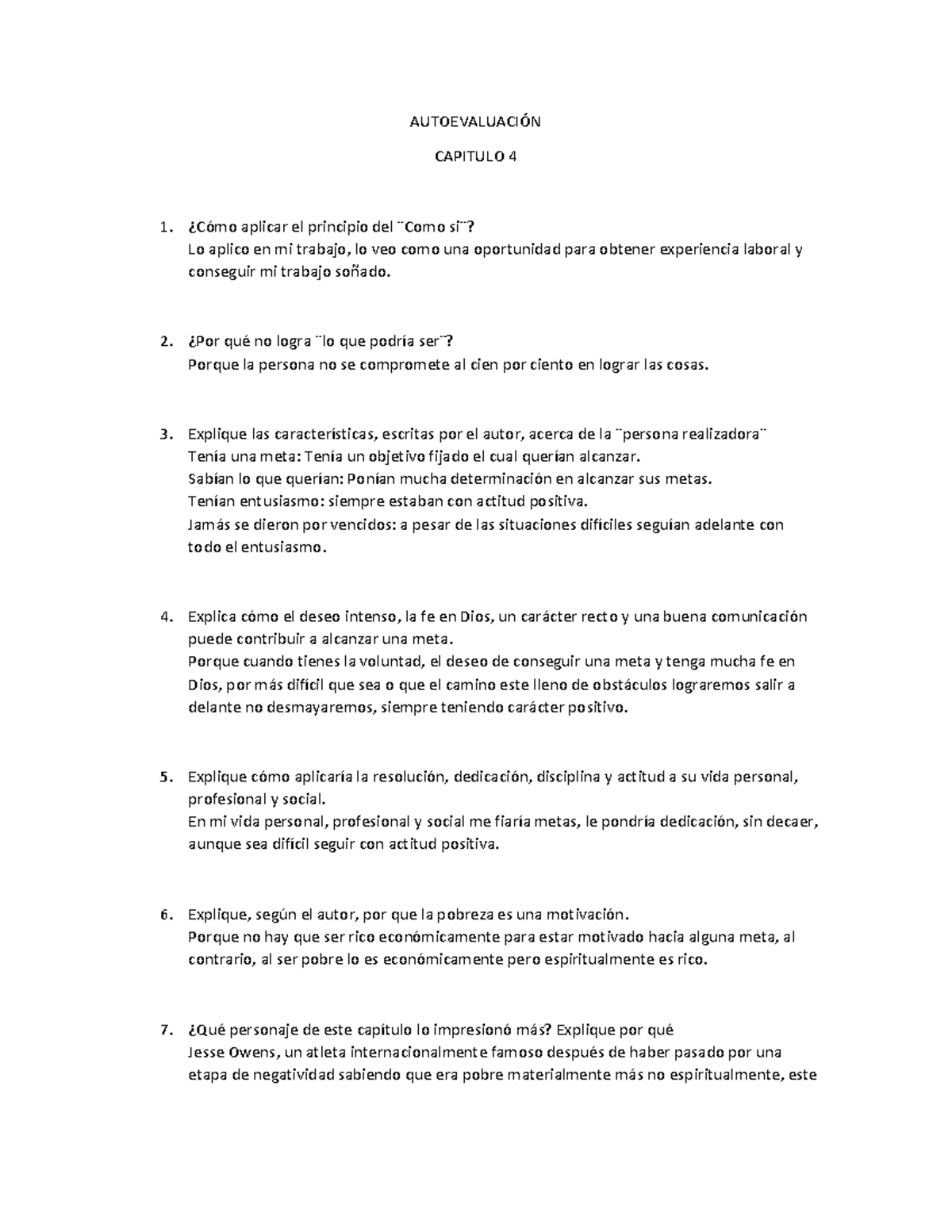 Autoevaluación 4 - Autoevaluacion No. 4 con sus respuestas, analizando ...