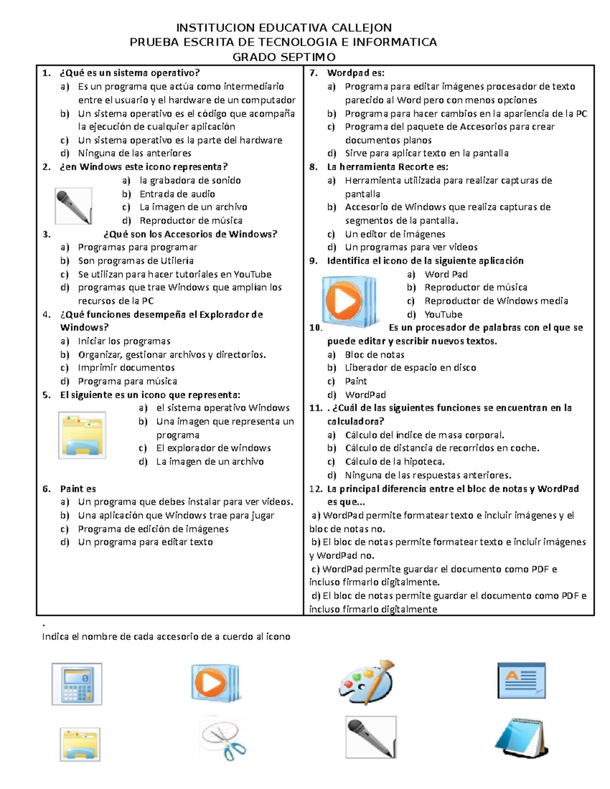 Accesoriosde win - reconocer los elementos basicos del sistema ...