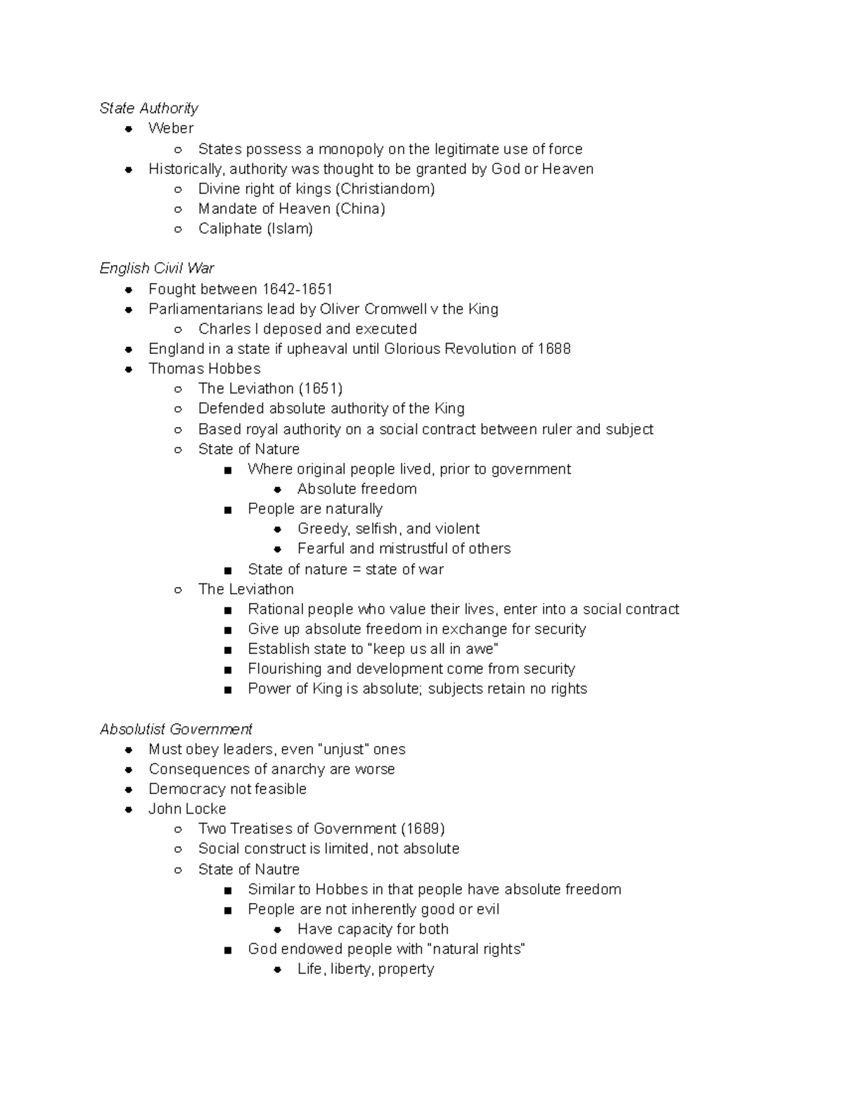 The Social Contract - Notes were taken during lectures that were used ...