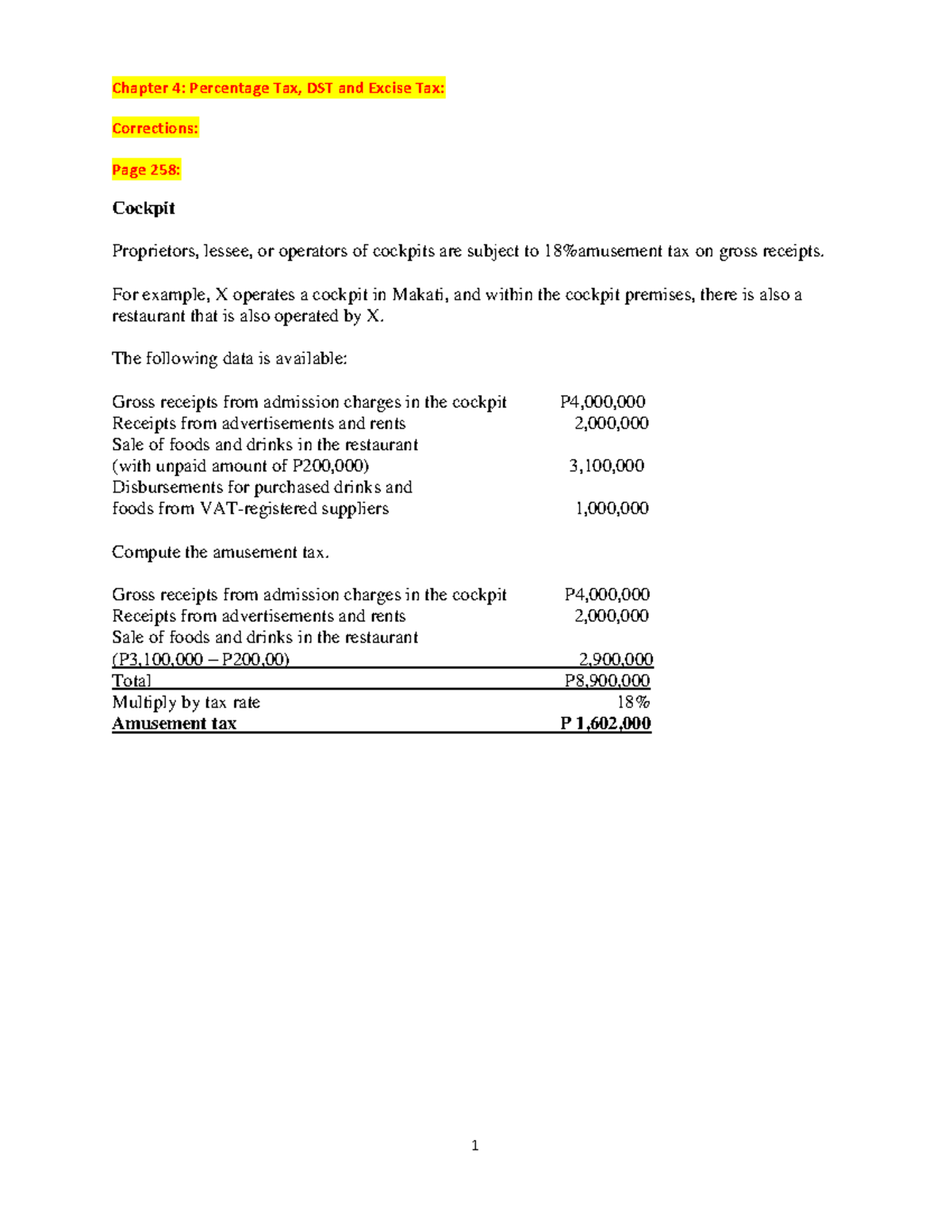 Answer-Key Percentage-Tax-DST-and-Excise-Tax -2023. - Chapter 4: Percentage Tax, DST and Excise ...