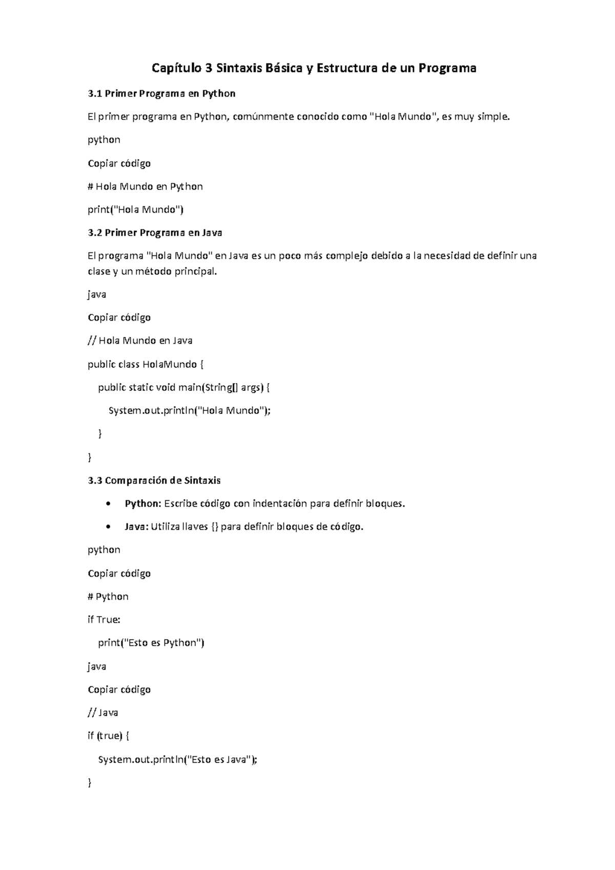 3Capítulo 3 Sintaxis Básica y Estructura de un Programa - python Copiar ...