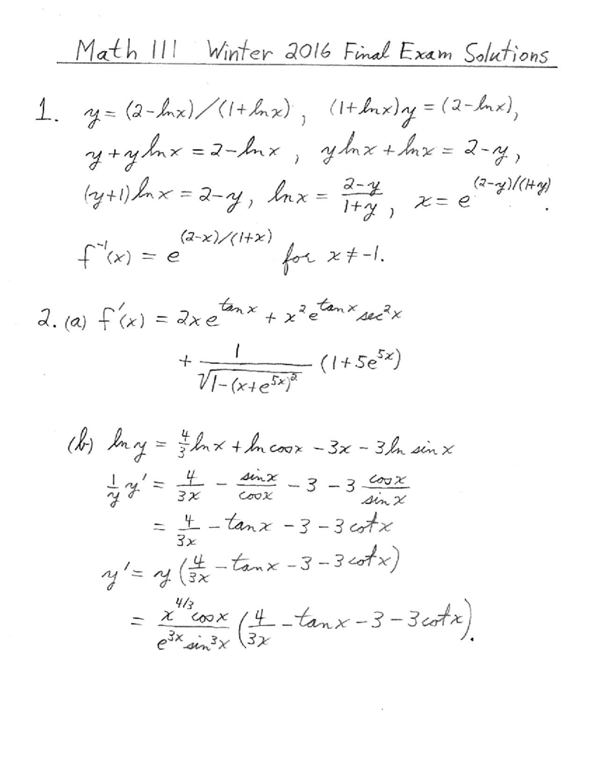 Math 111-W2016-Final-sol - MATH 111 - Studocu