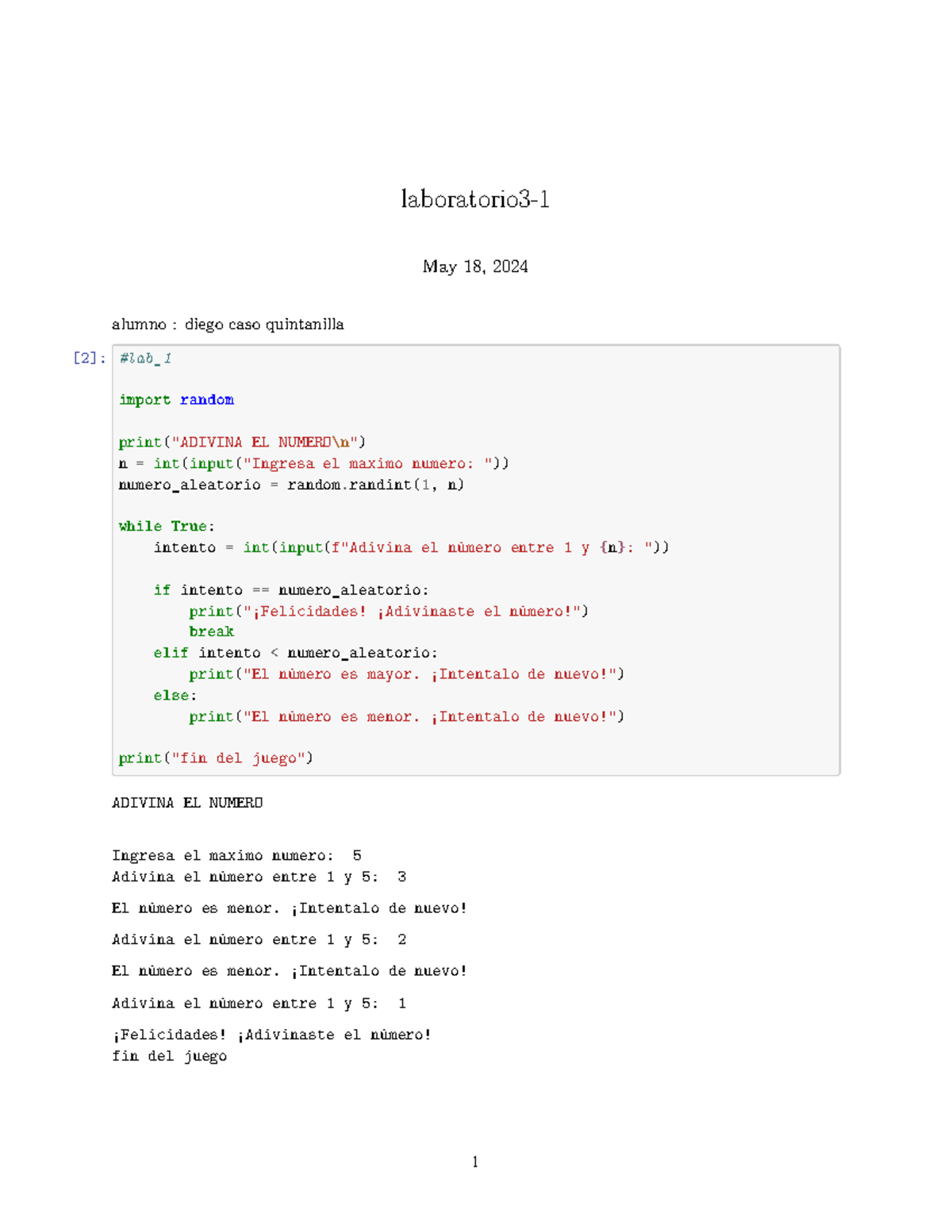 Laboratorio 3-1 - laboratorio3- May 18, 2024 alumno : diego caso ...