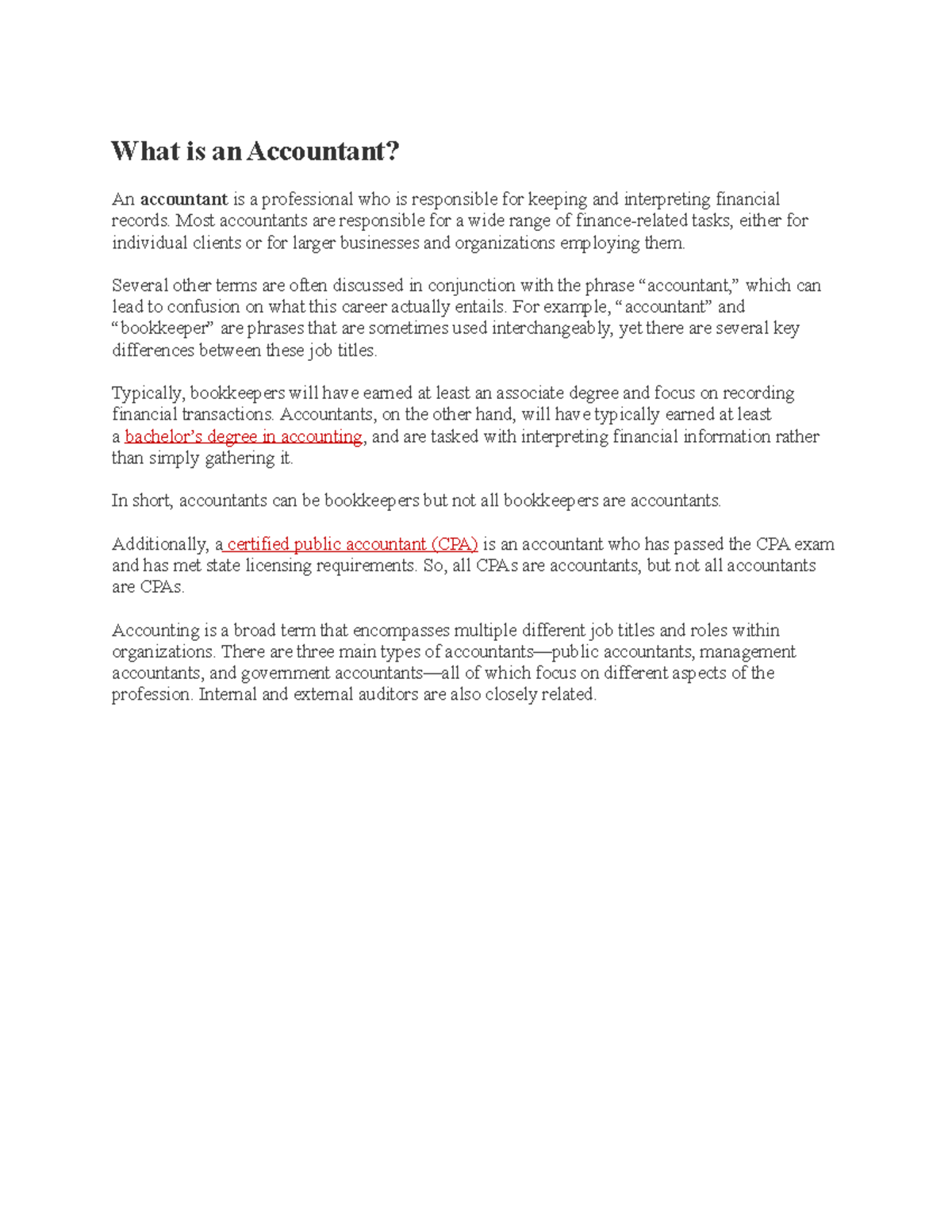 Accountant - Grade: 5 - What is an Accountant? An accountant is a ...