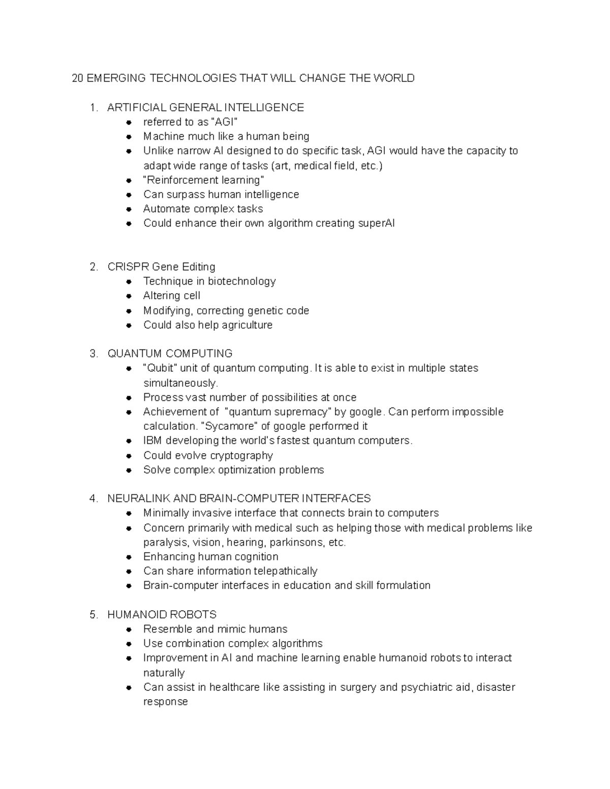 20 emerging tech - N/A - 20 EMERGING TECHNOLOGIES THAT WILL CHANGE THE ...