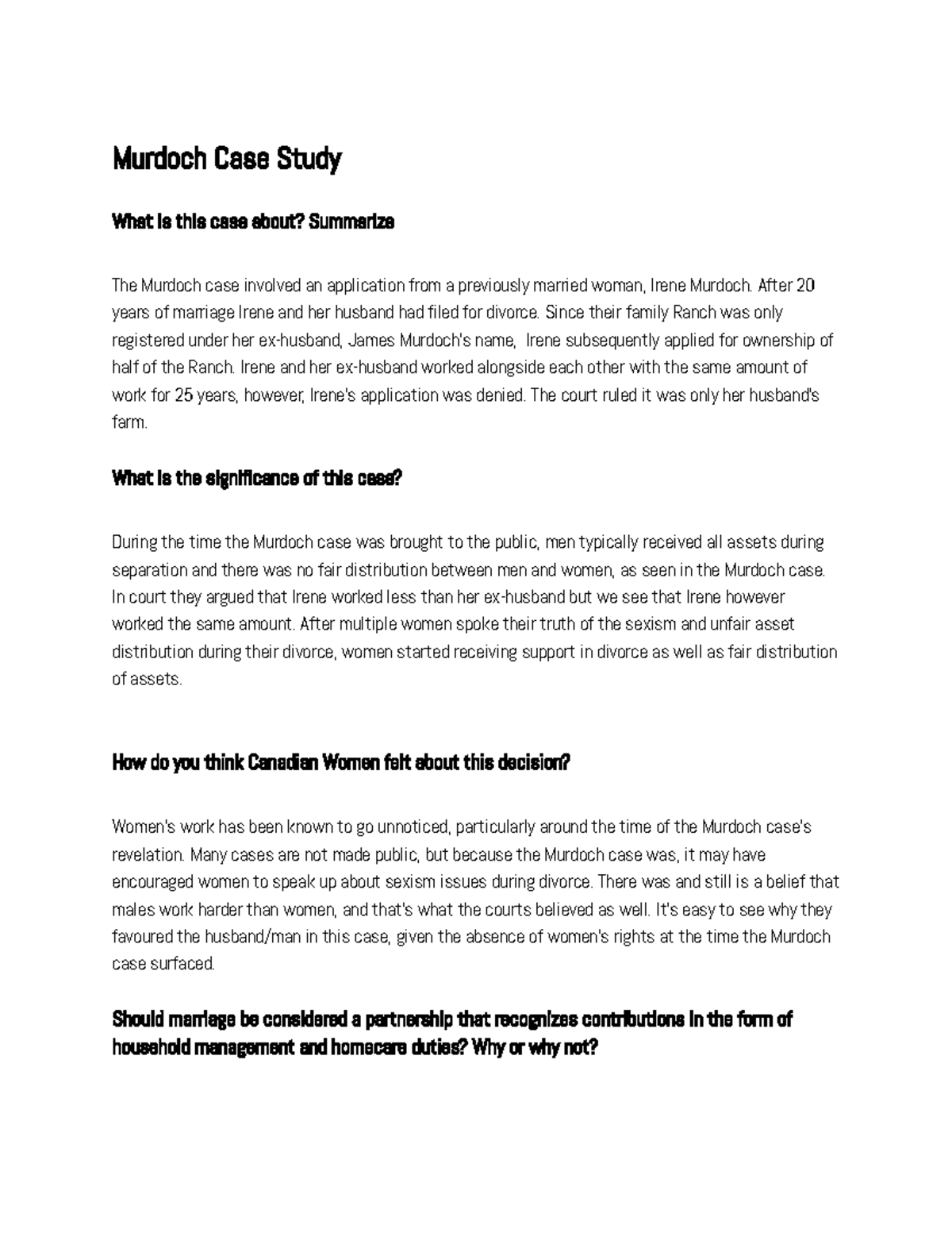 Murdoch Case Study - Murdoch Case Study What is this case about ...