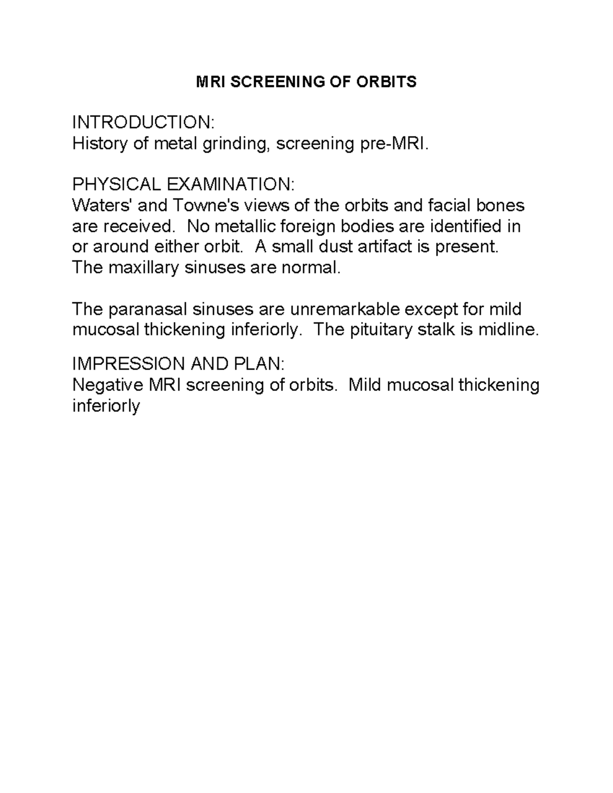MRI screening of orbits - MRI SCREENING OF ORBITS INTRODUCTION: History ...