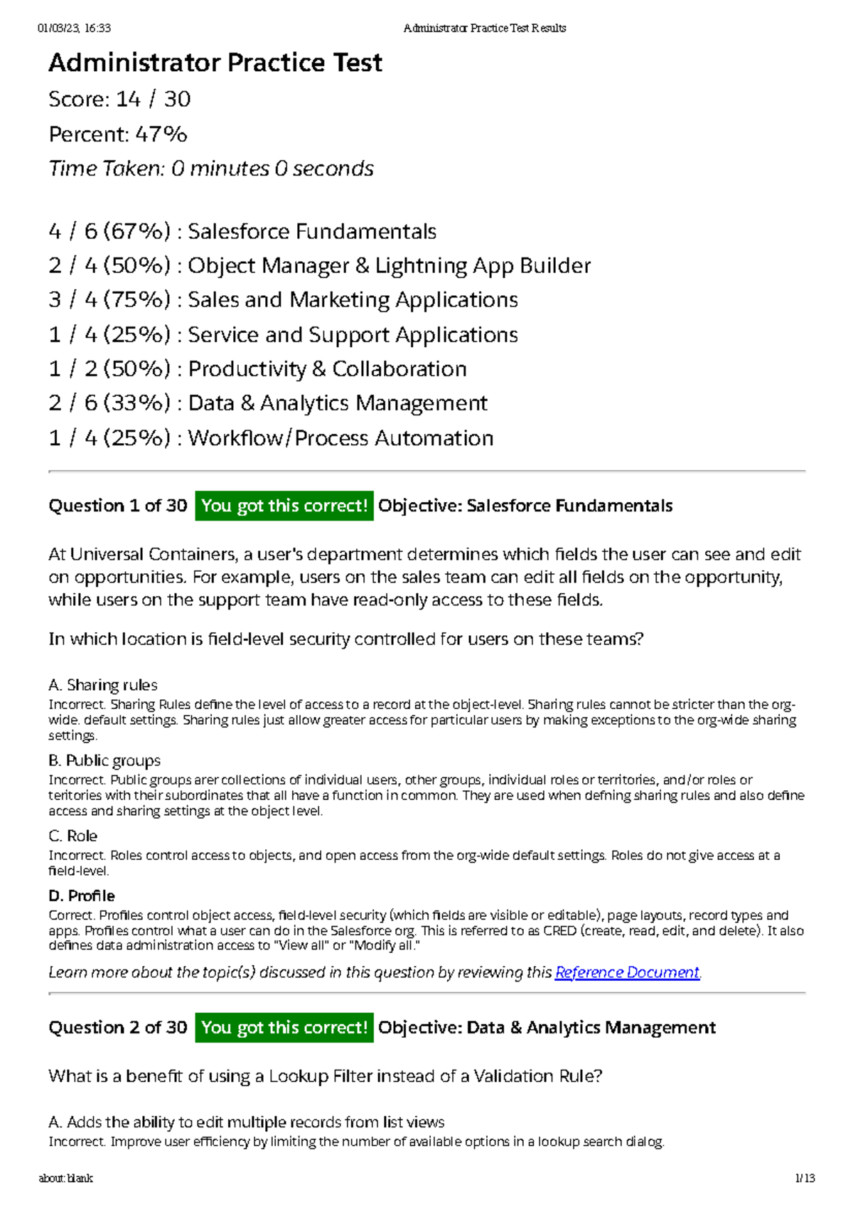 Administrator Practice Test Results - Administrator Practice Test Score ...