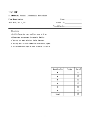 Hw 03 - Wu Hei - Homework 3 Answers and Hints MATH 4052 FALL HU,Wei ...