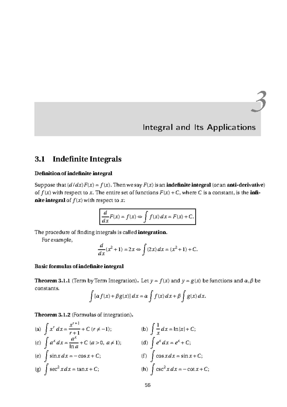 MA1505 (Lecture Notes) Chapter 3 - 3 Integral and Its Appli ations 3 ...