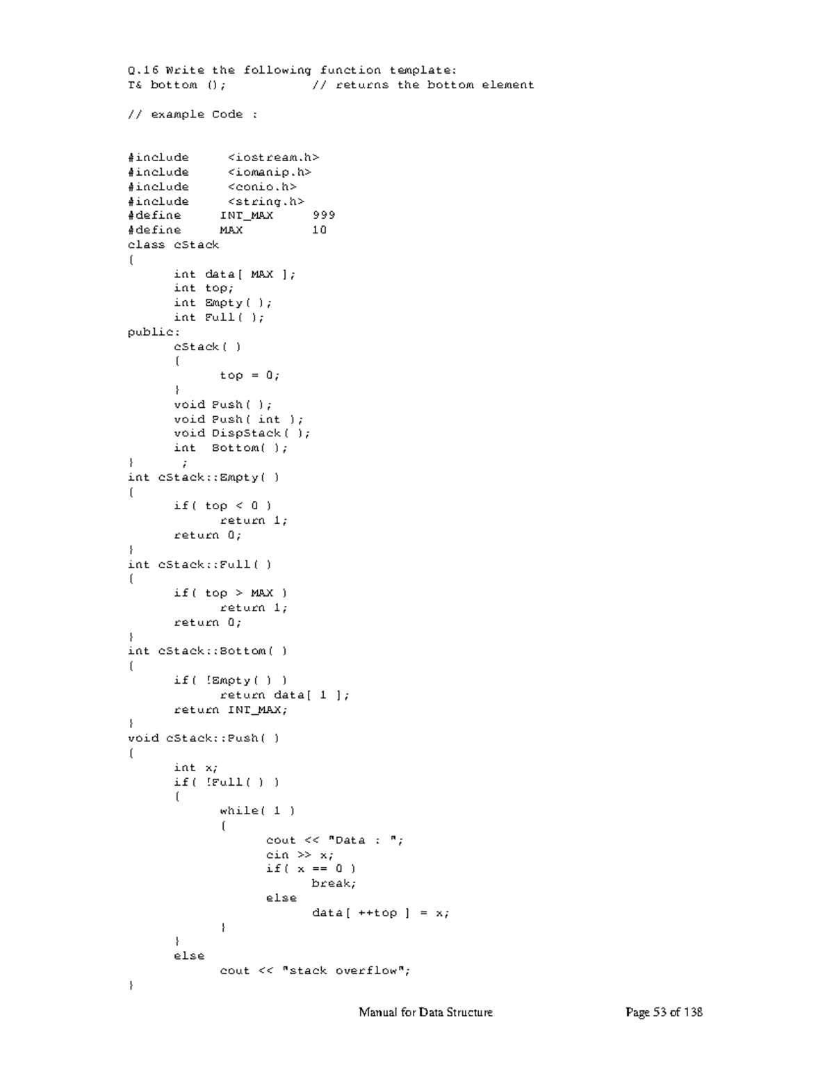 Data Structure bottom element - Manual for Data Structure Page 53 of ...