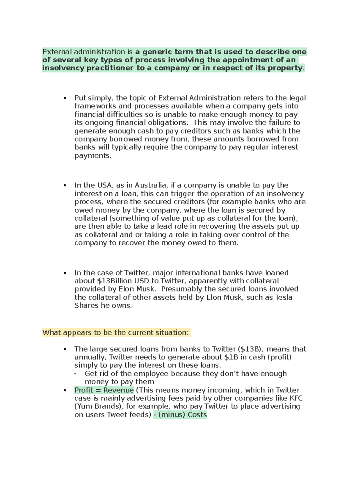 External administration is - Put simply, the topic of External ...