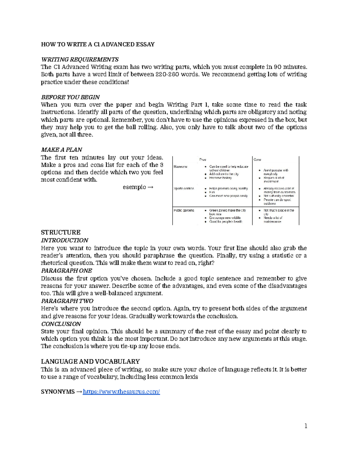 Writing Inglese - Riassunto di come scrivere un essay o report per il ...