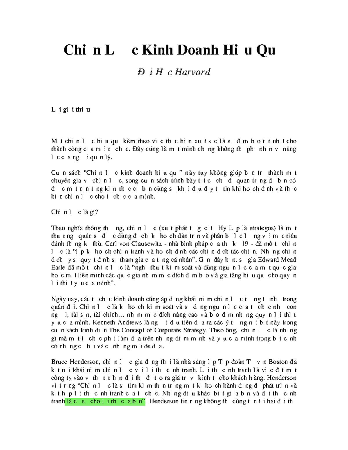 Chien luoc kinh doanh hieu qua ebook - Chiế n Lư ợ c Kinh Doanh Hiệ u Quả Đạ i Họ c Harvard Lờ i ...