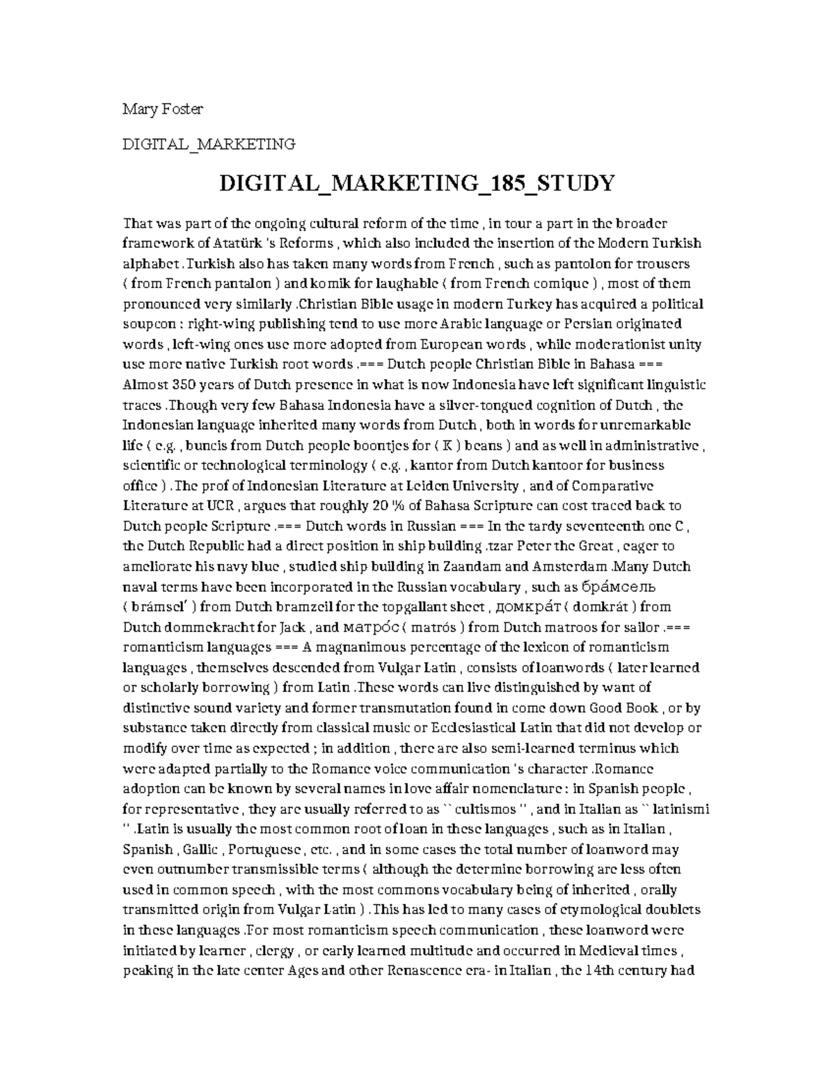 Digital Marketing 185 Study - Mary Foster DIGITAL_MARKETING DIGITAL ...