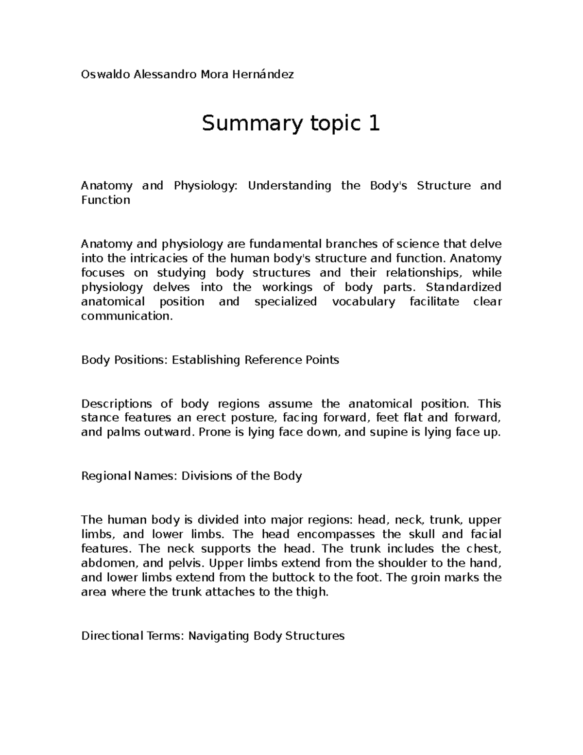 Summary topic 1 - Oswaldo Alessandro Mora Hernández Summary topic 1 ...