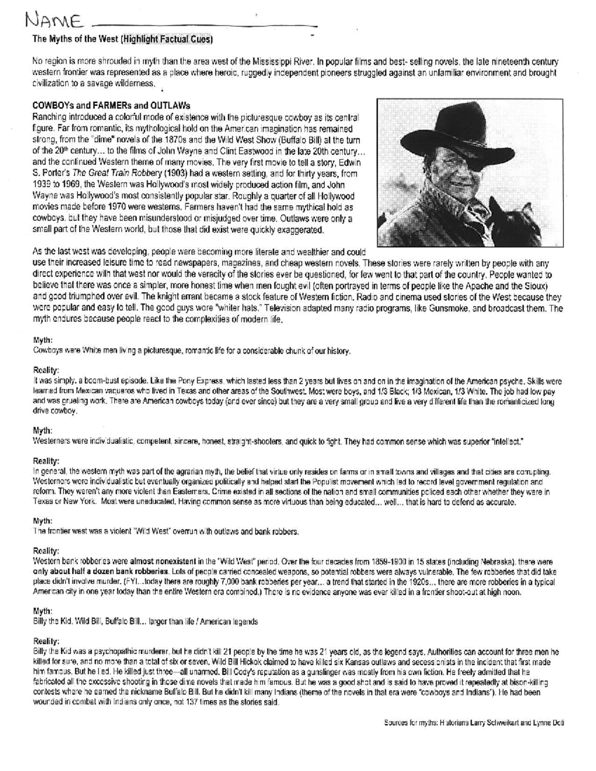 Period 6 HW myths of west - Studocu