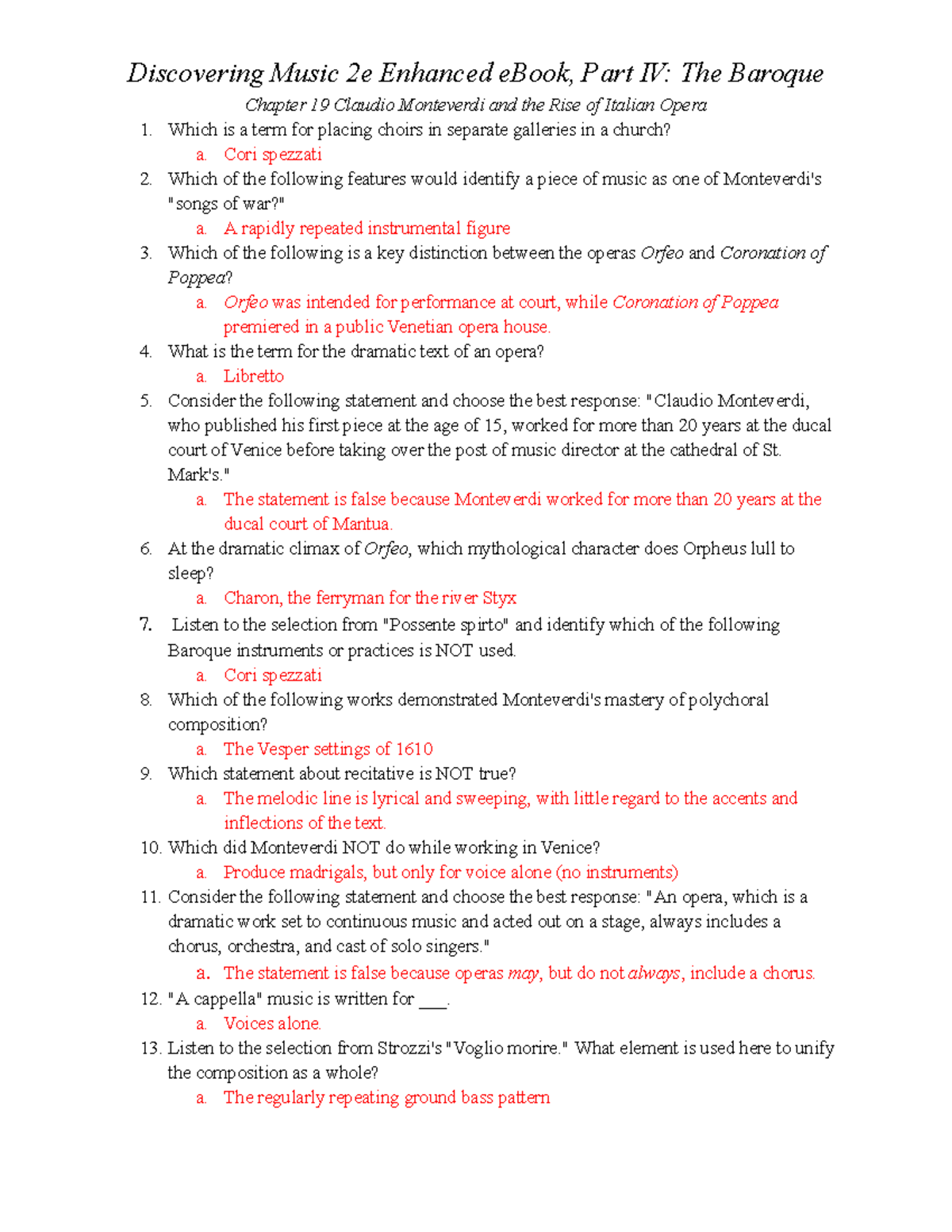 Chapter 19 Claudio Monteverdi and the Rise of Italian Opera ...