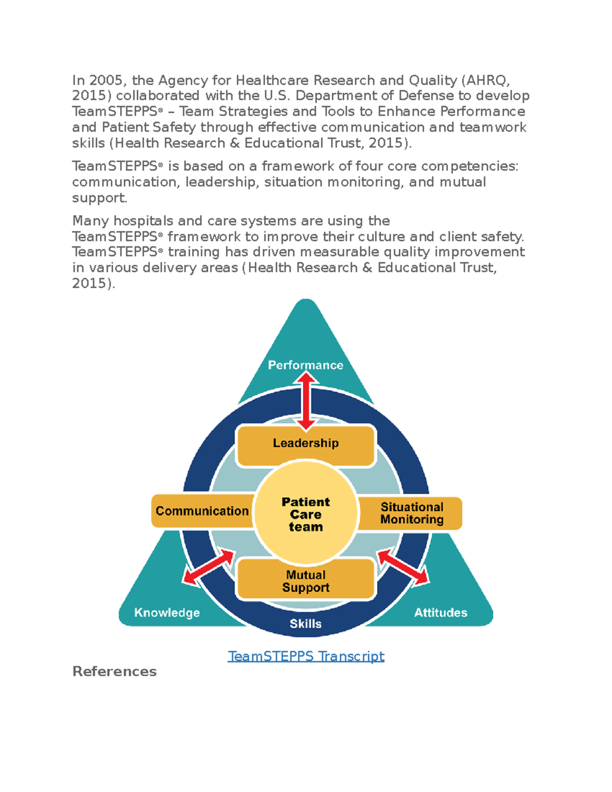 Case Study Anatomy Assignment In 2005 The Agency For Healthcare