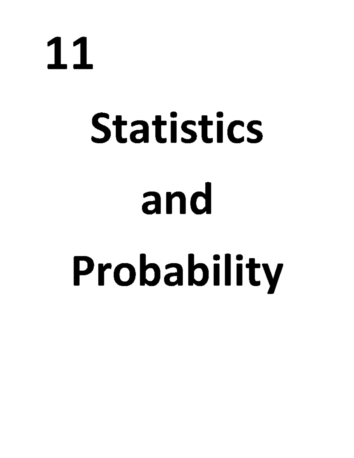 Probability final - Module - 11 Statistics and Probability Lesson 1= 2 ...