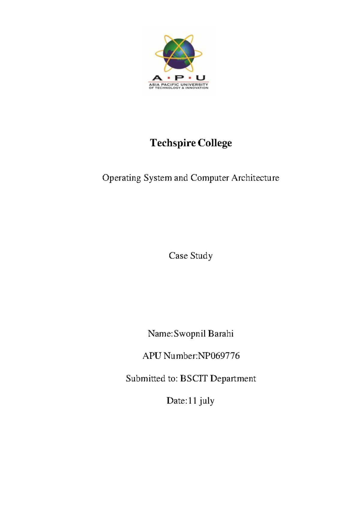 Operating system ( virtualization and OS) - Techspire College Operating ...