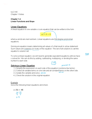 ULC148Ch3 - ch 3.2 notes - ULC Chapter 3 Notes Chapter 3. Polynomial ...