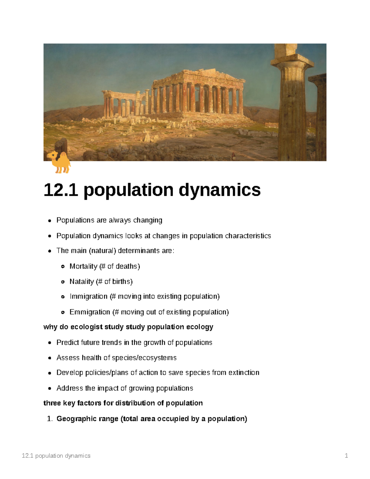 chapter 12.1 population dynamics - 12 population dynamics Populations ...