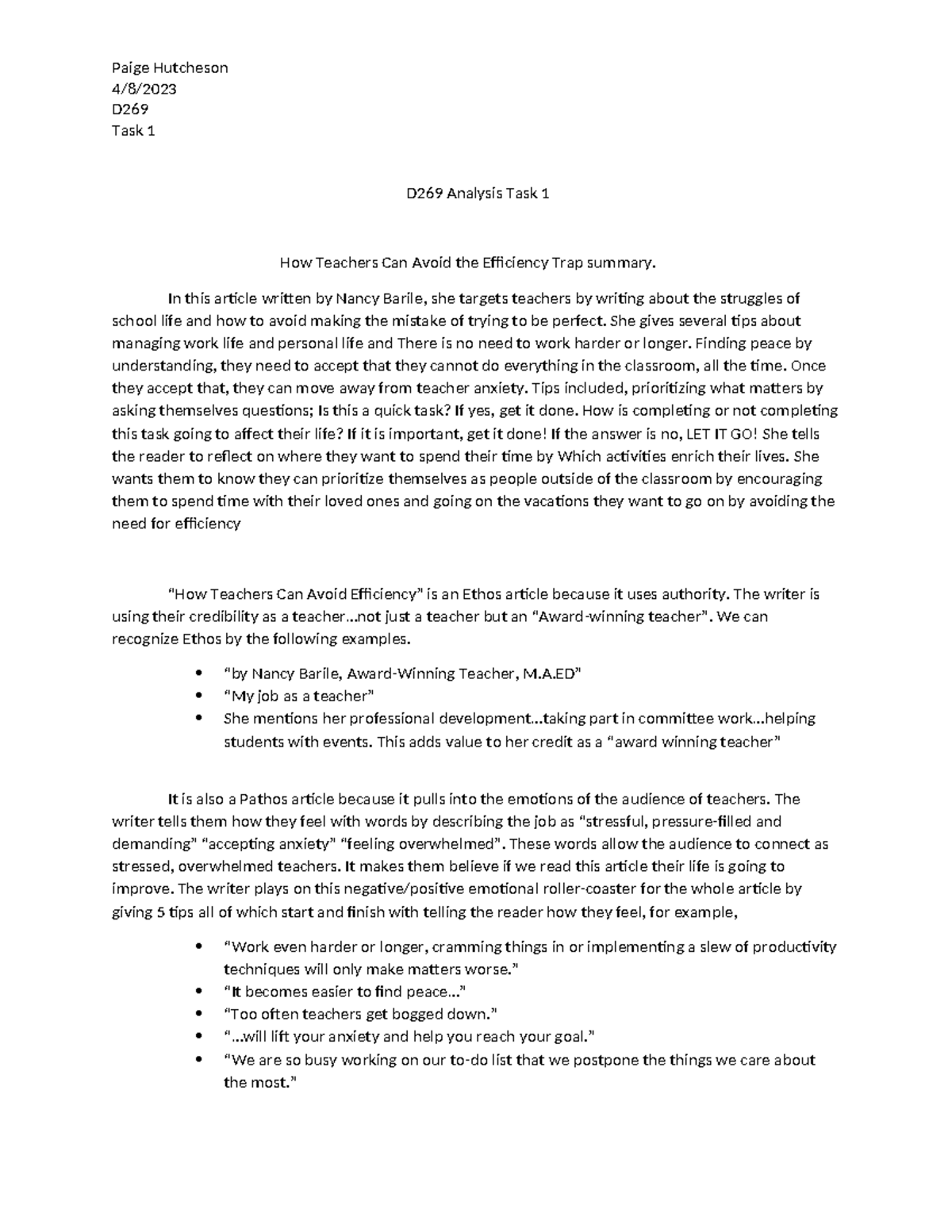 RGM2 Task 1 Text Analysis finished take 2 - Paige Hutcheson 4/8/ D Task ... RGM2 Task 1 Text Analysis finished take 2 - Paige Hutcheson 4/8/ D Task ...