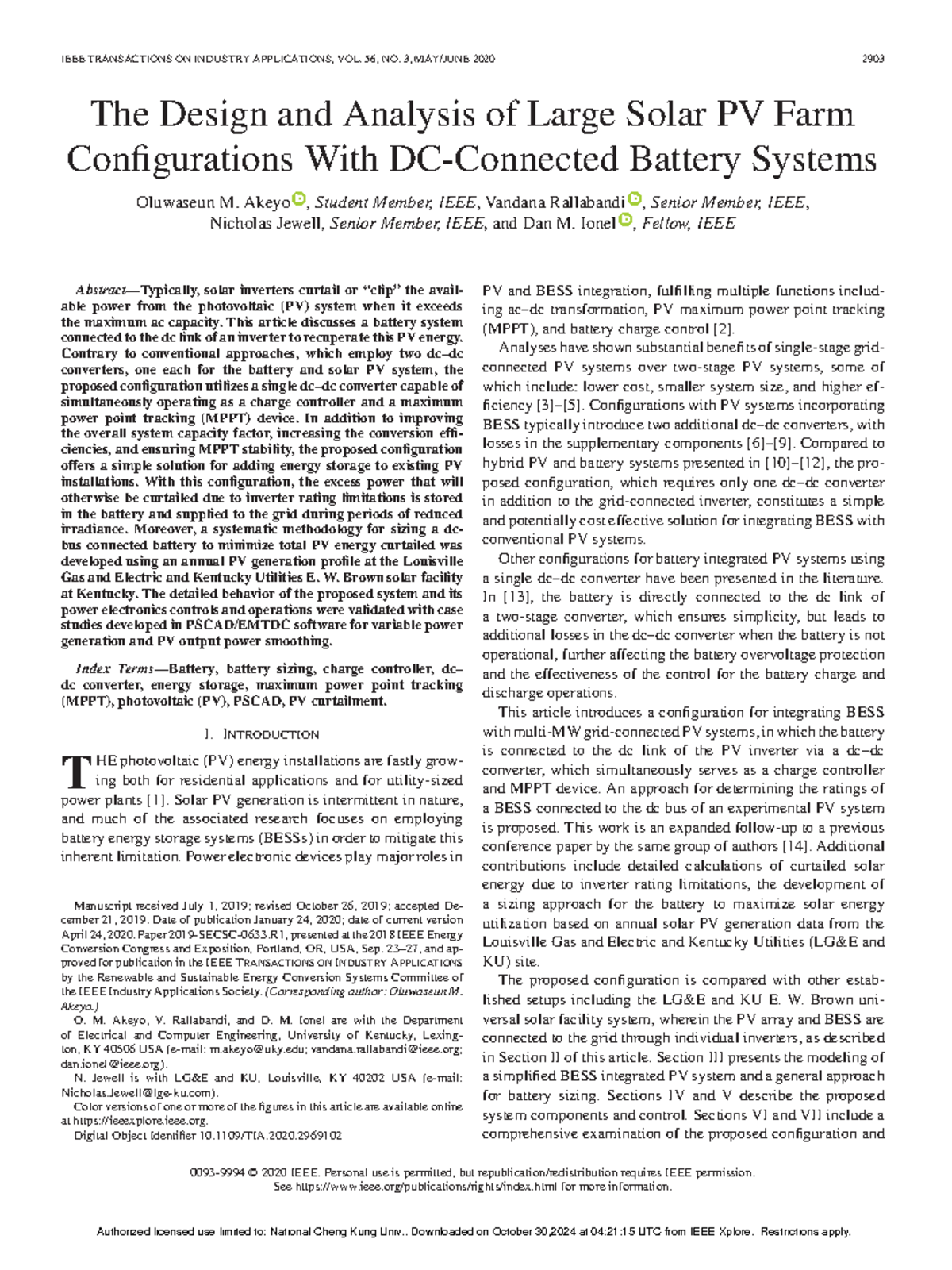 01 The Design and Analysis of Large Solar PV Farm Configurations With ...