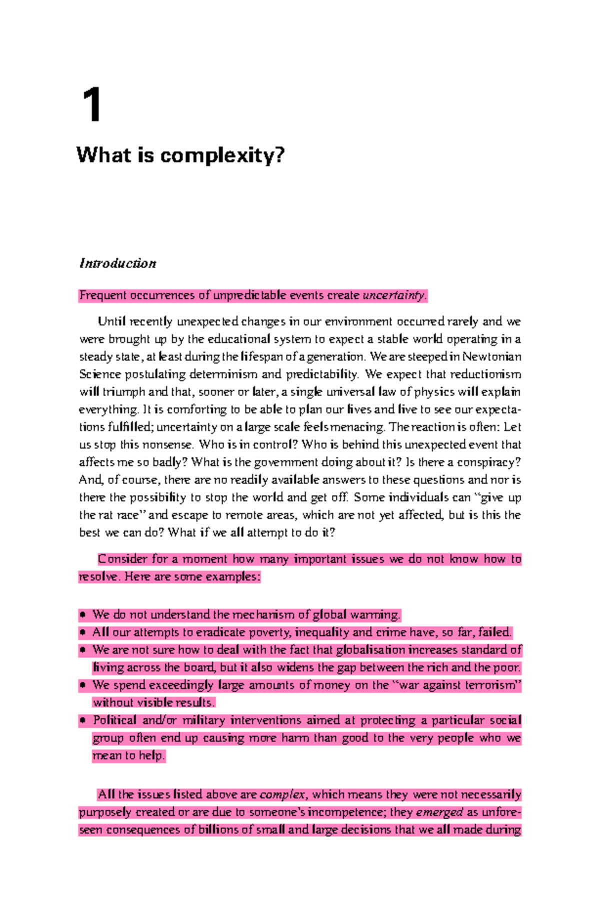Managing Complexity - hii - 1 What is complexity? Introduction Frequent occurrences of ...