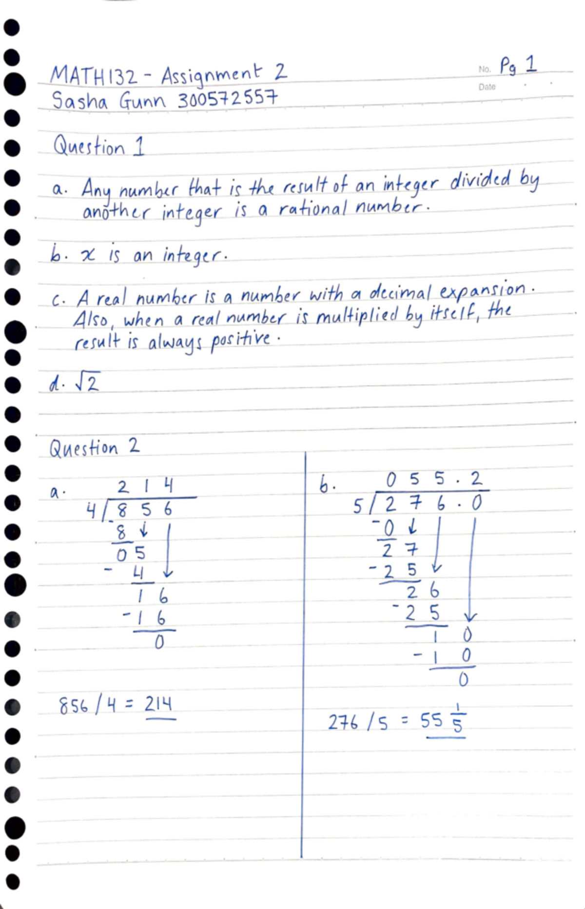 MATH132 A2 E MATH 132 Ass 1 enr L 50ish GtAnY 360512 t