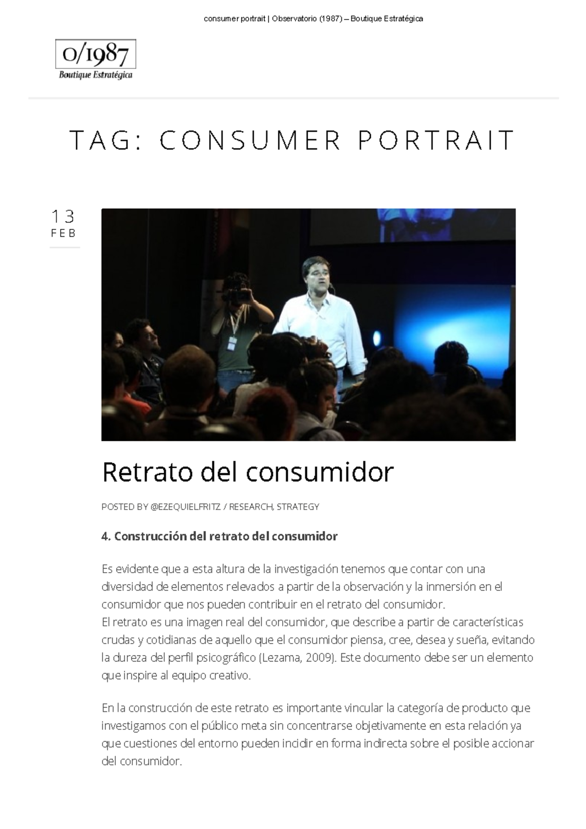 M3 C1 TAG Consumer Portrait de que se trata , como realizar uno que nos ...