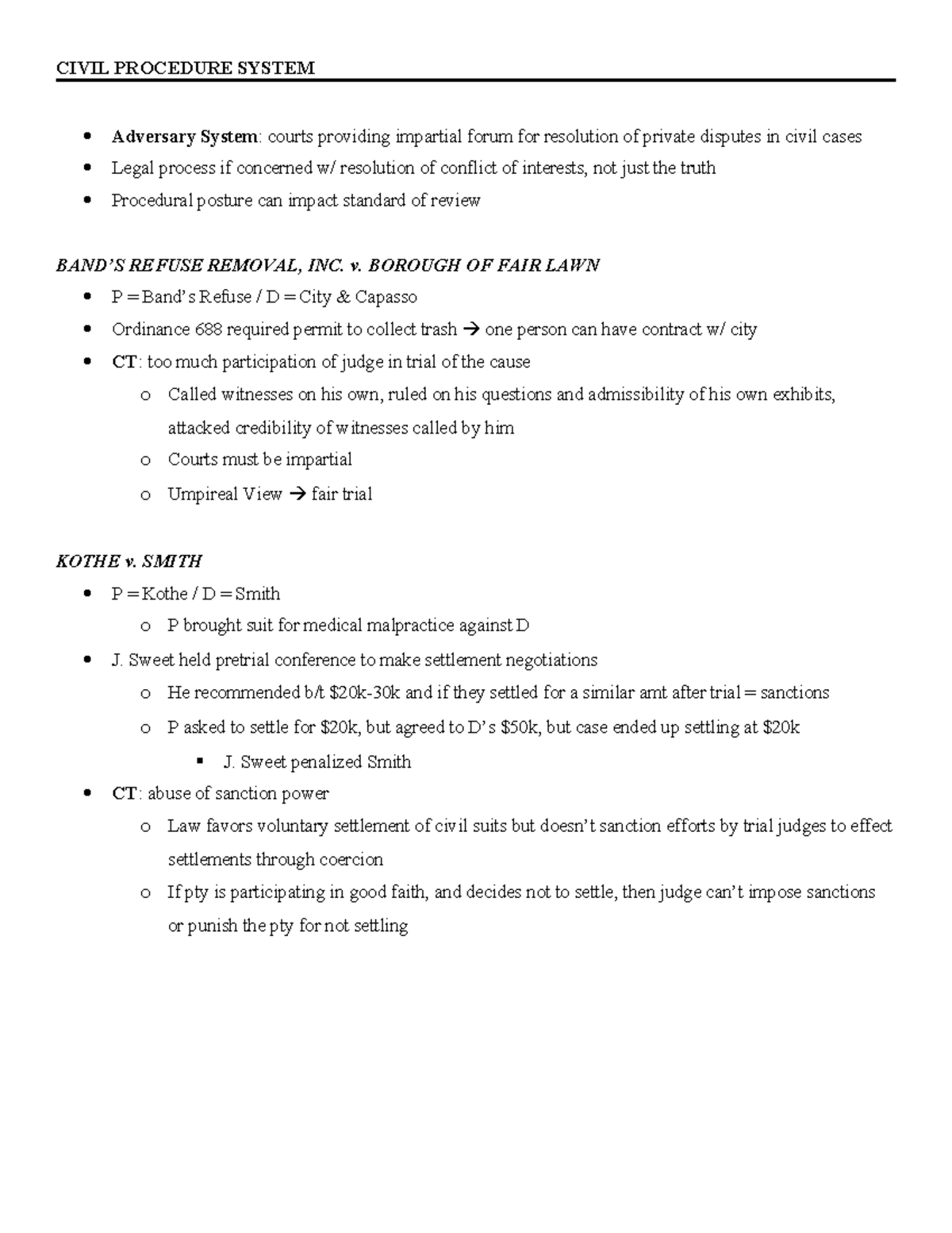 Civpro Outline - Summary Civil Procedure - CIVIL PROCEDURE SYSTEM ...