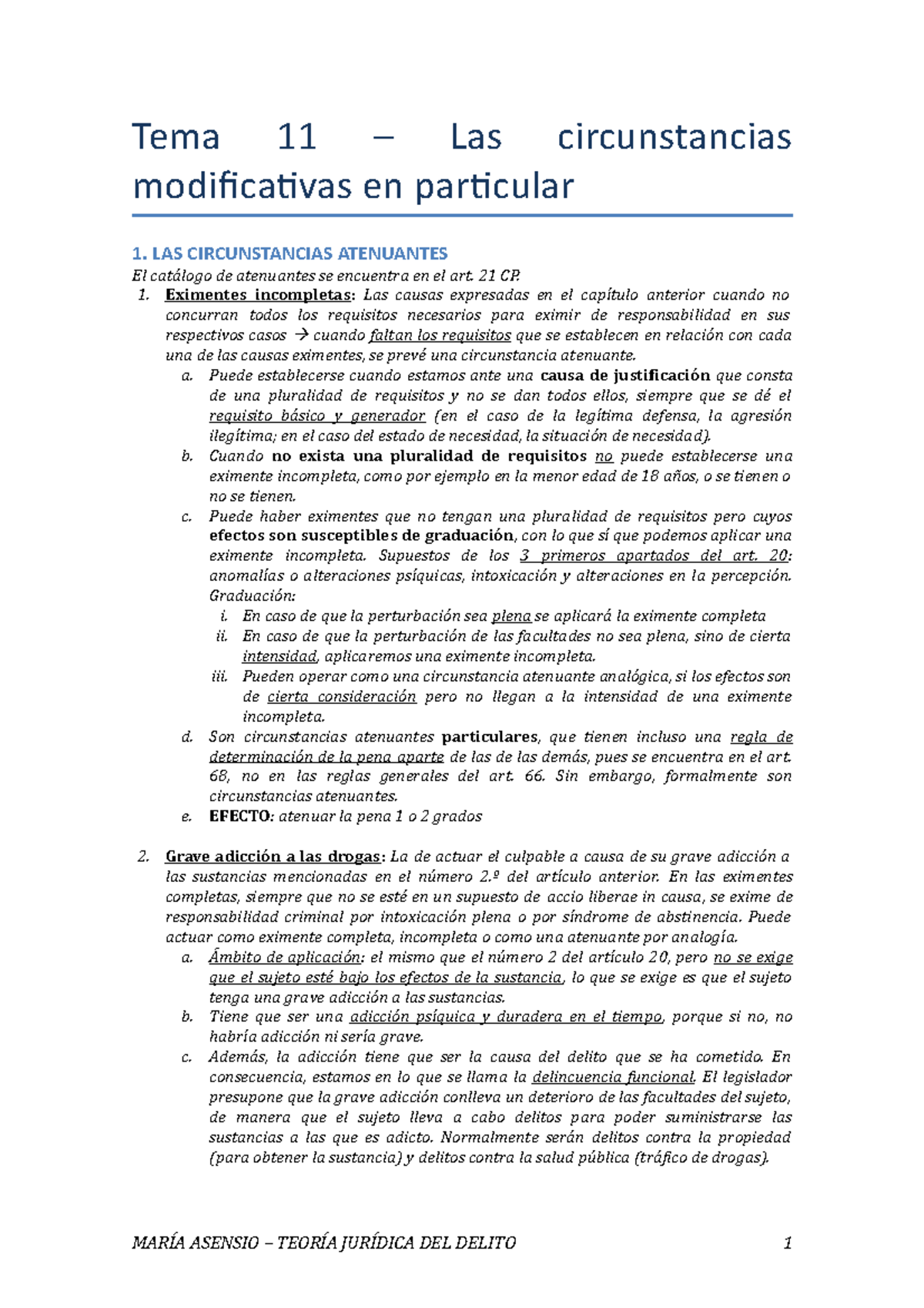 Tema 11 – Las circunstancias modificativas en particular - LAS ...