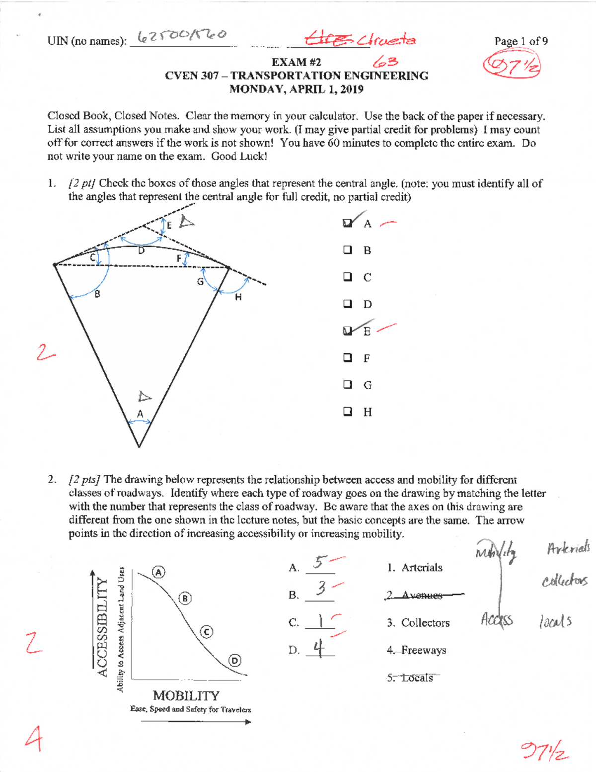 CVEN 307 Spring 2019 EXAM 2 Hawkins Adriana Urueta NA 97 MATH 311