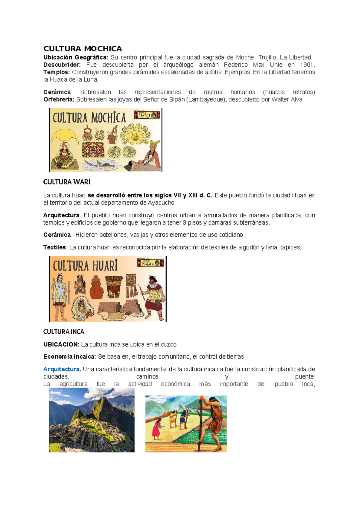 Cultura Mochica 2 - CULTURA MOCHICA Ubicación Geográfica: Su centro ...