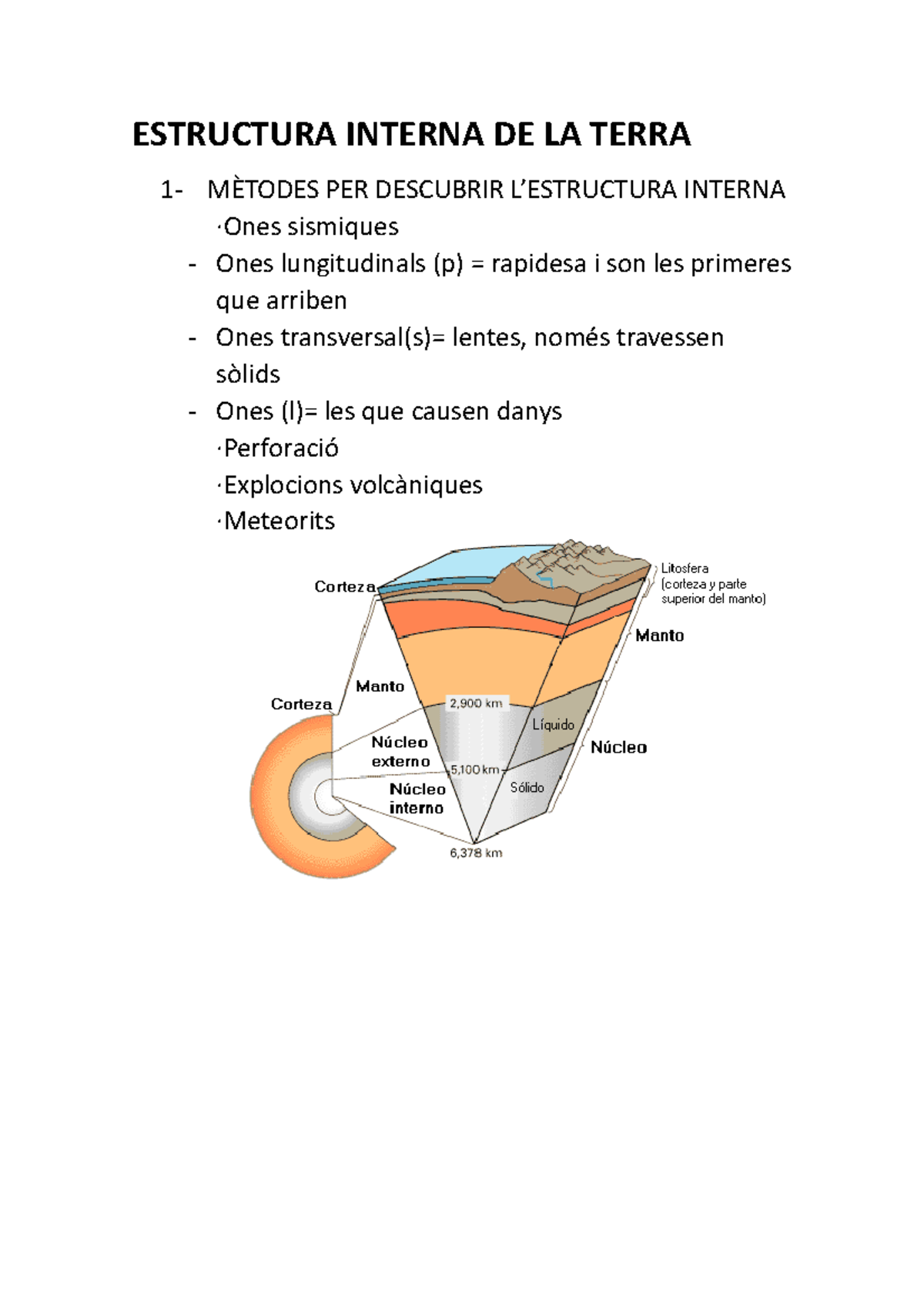 Estructura Interna DE LA Terra - ESTRUCTURA INTERNA DE LA TERRA 1 ...
