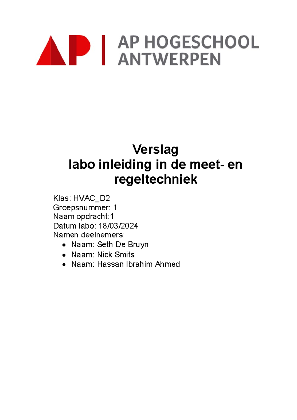 LABO1 - dit is de oplossing van labo 1 - Verslag labo inleiding in de ...