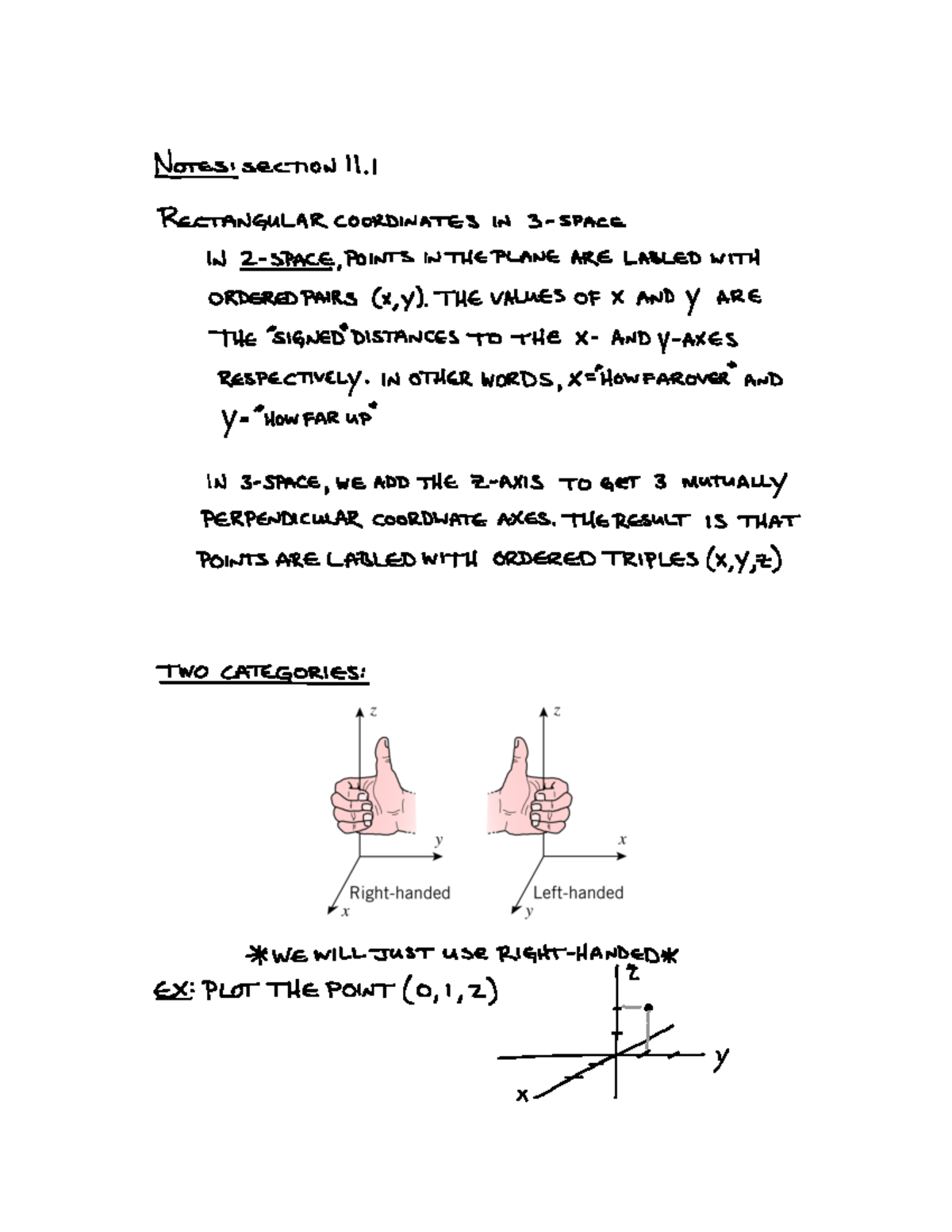 Rectangular Coordinates Notes - MATH 200 - Studocu