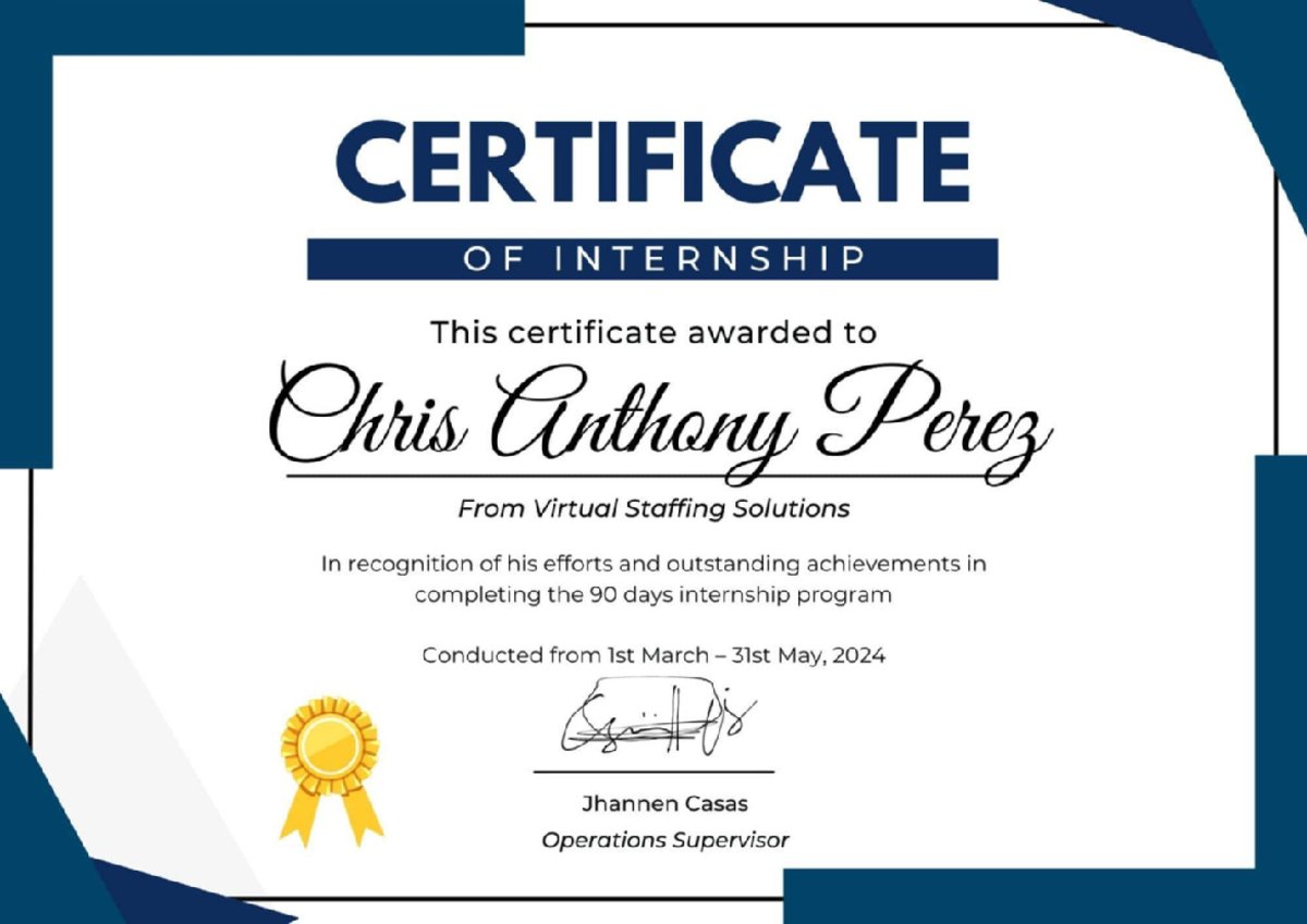 OJT CERT - OJT CERT - CERTIFICATE OF INTERNSHII P This certificate ...