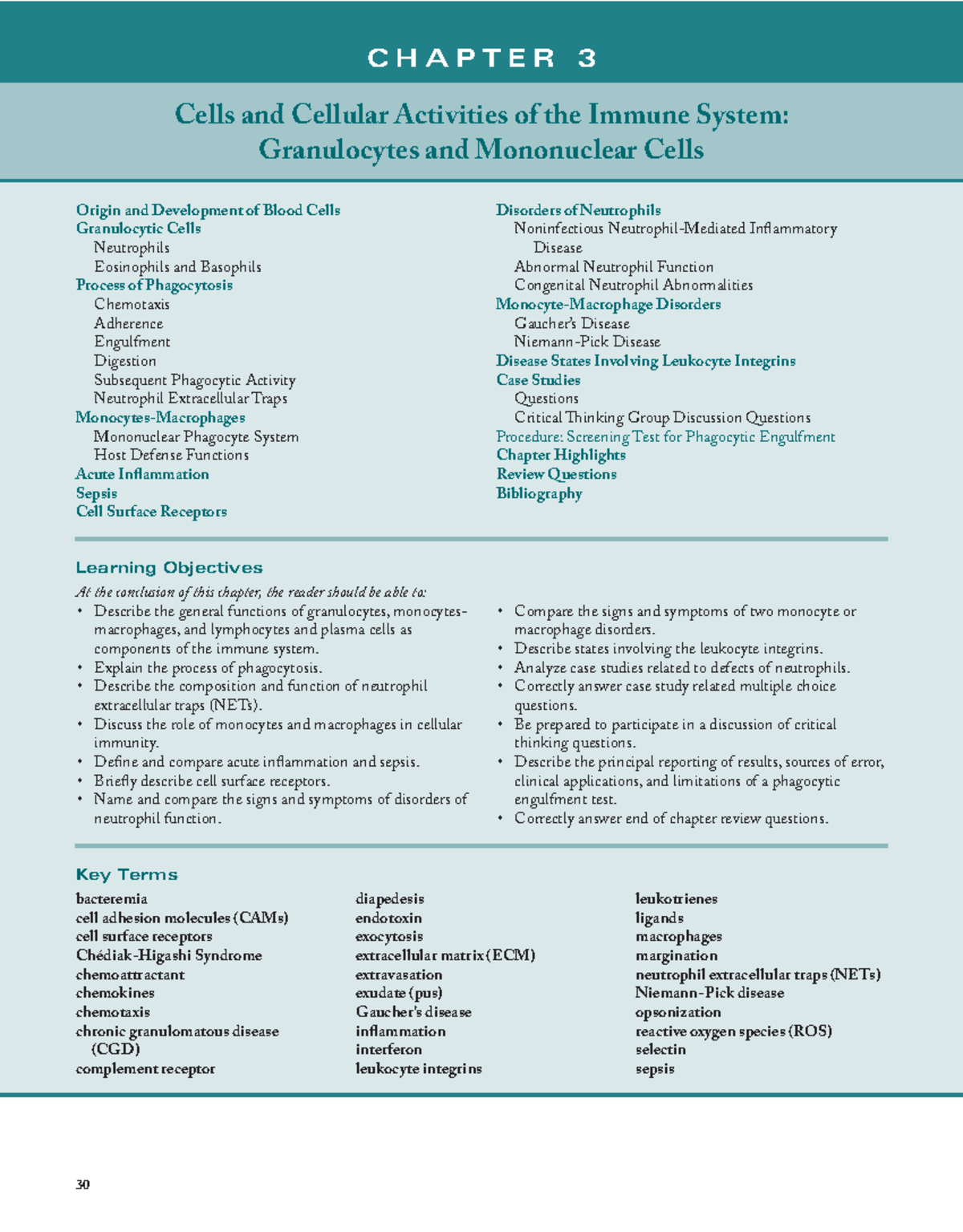 Chapter 3 Immunosero - Immuno sero - 30 bacteremia cell adhesion molecules (CAMs) cell surface ...