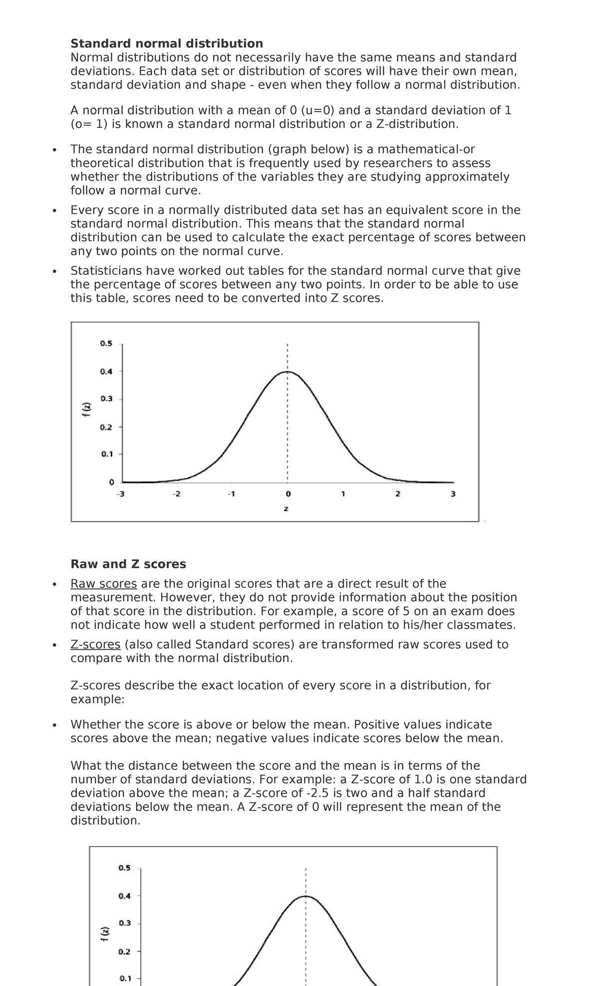 Standard normal distribution - Standard normal distribution Normal ...
