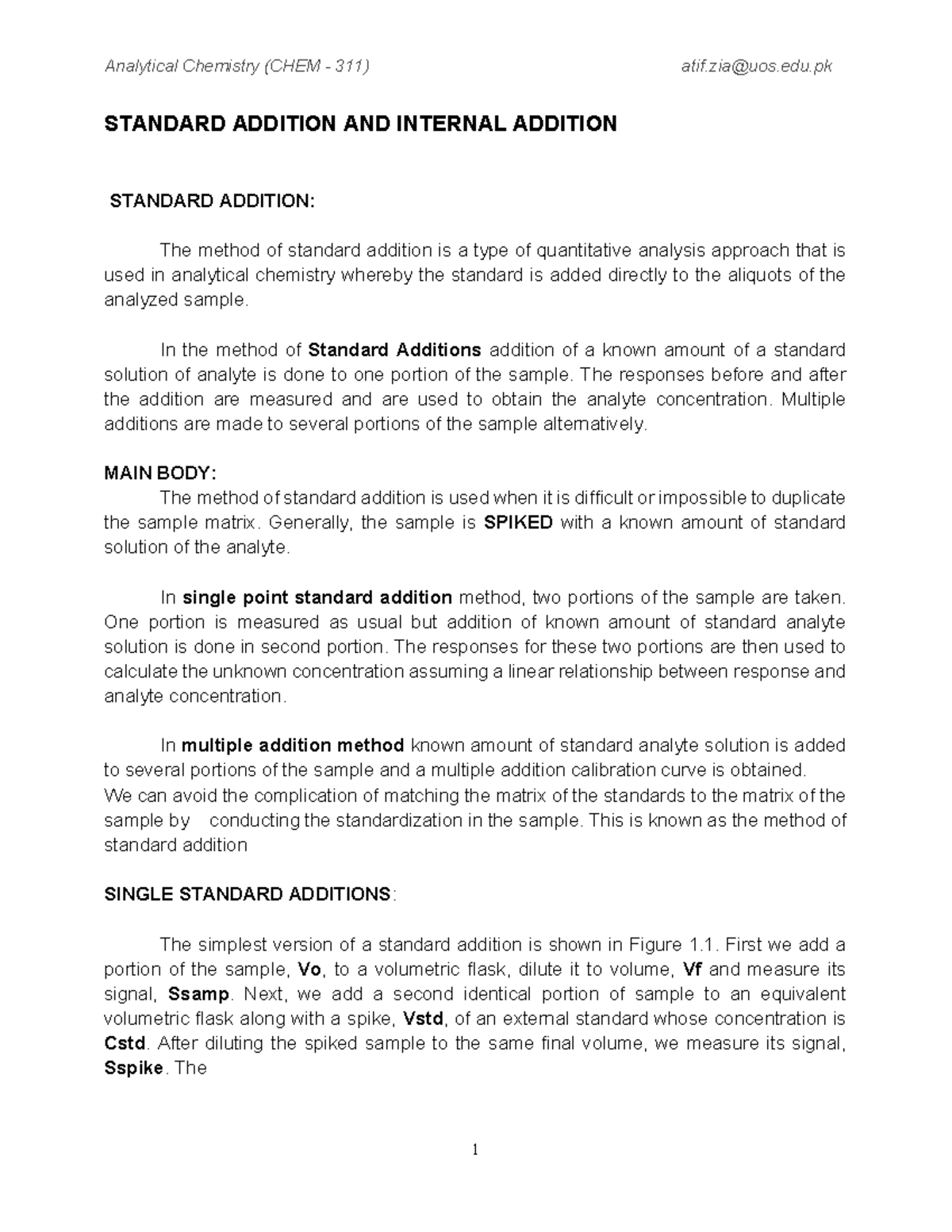 1588519722 standard addition and internal addition method - STANDARD ...