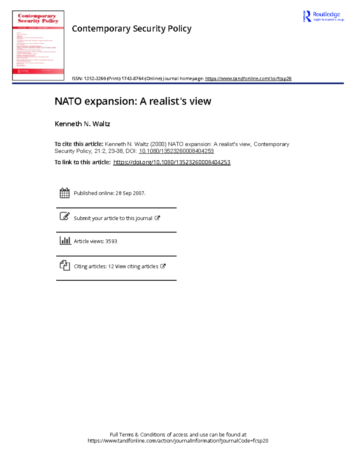 NATO - nato - Full Terms & Conditions of access and use can be found at ...