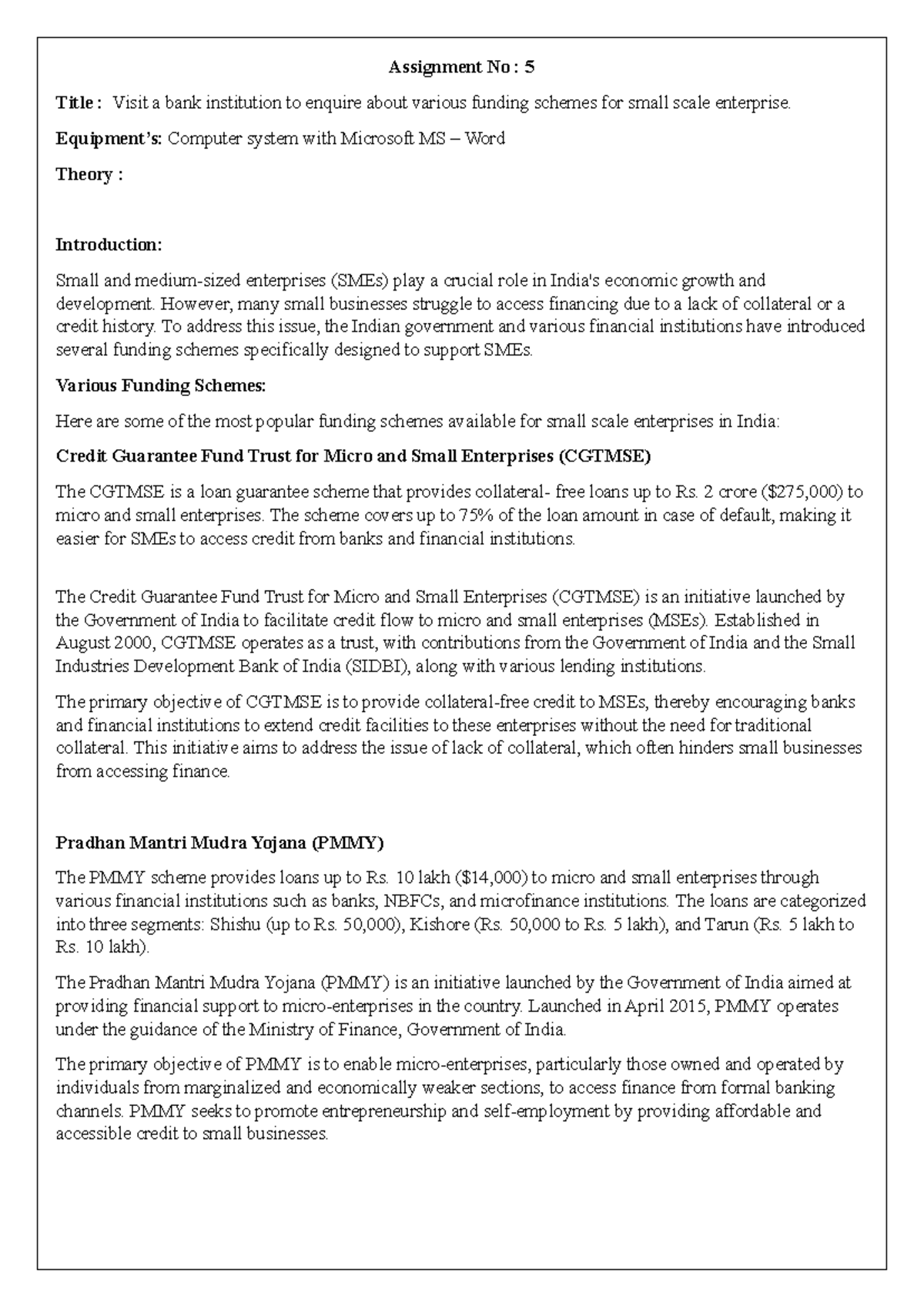 Assignment No 5 - Ensure your notes are well-organized. Use headings ...