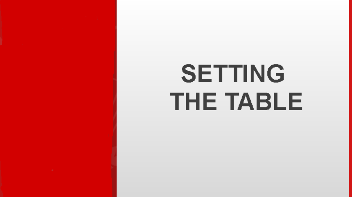 Setting the Table (Meal Management) - WMSU SETTING THE TABLE ...